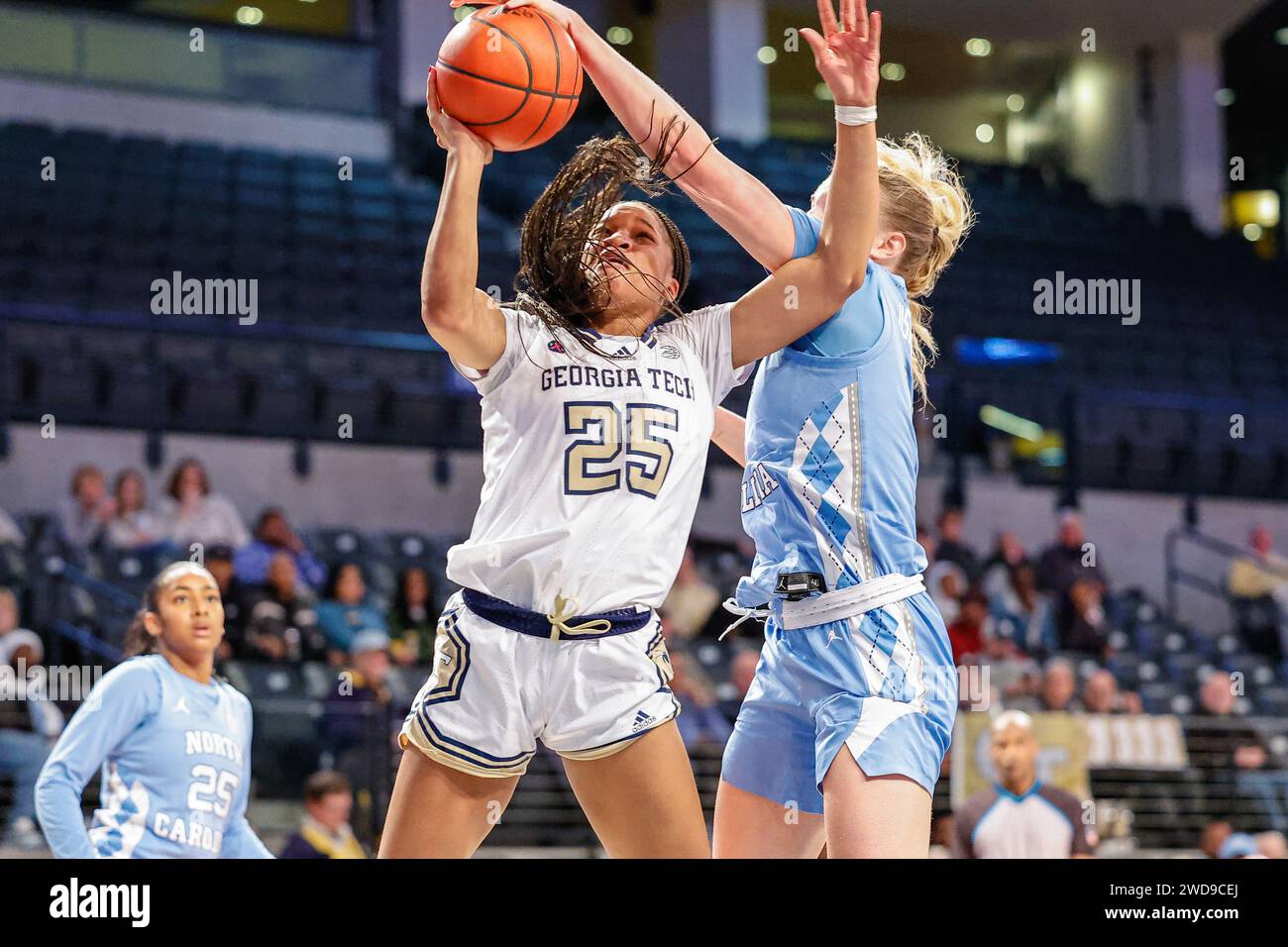 Atlanta, Georgia. 18th Jan, 2024. Georgia Tech's Kara Dunn (25) has her ...