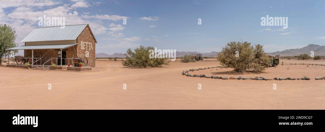 cityscape with main building at very little village in Naukluft desert ...