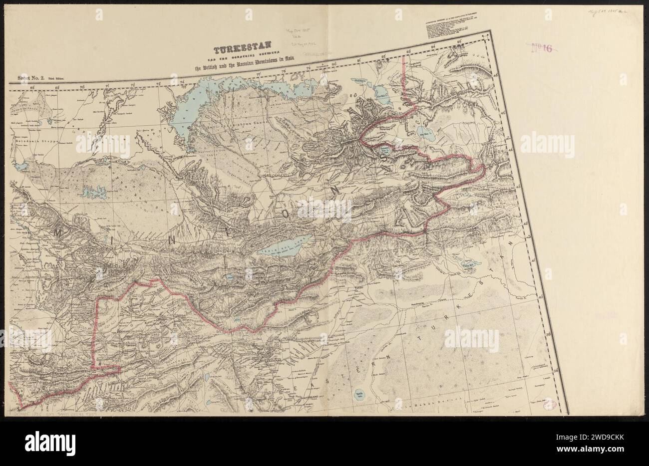 1885 Turkestan and the countries between the British and the Russian ...