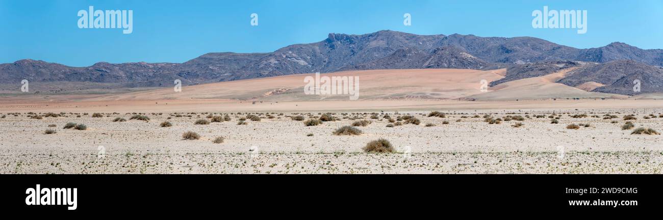 landscape with mountain range and colorful sand slopes in Naukluft ...