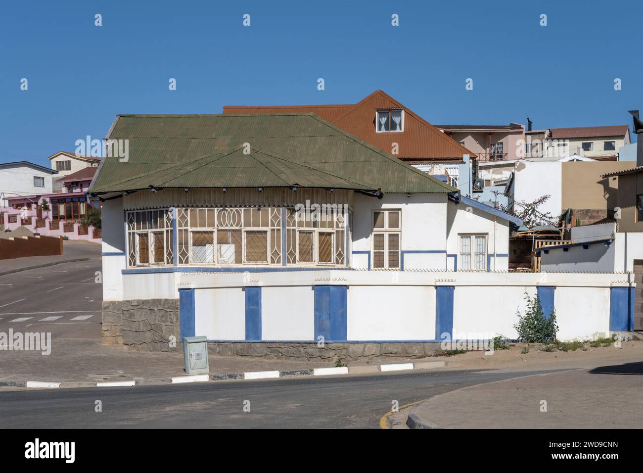 cityscape with old picturesque building at historical town , shot in ...