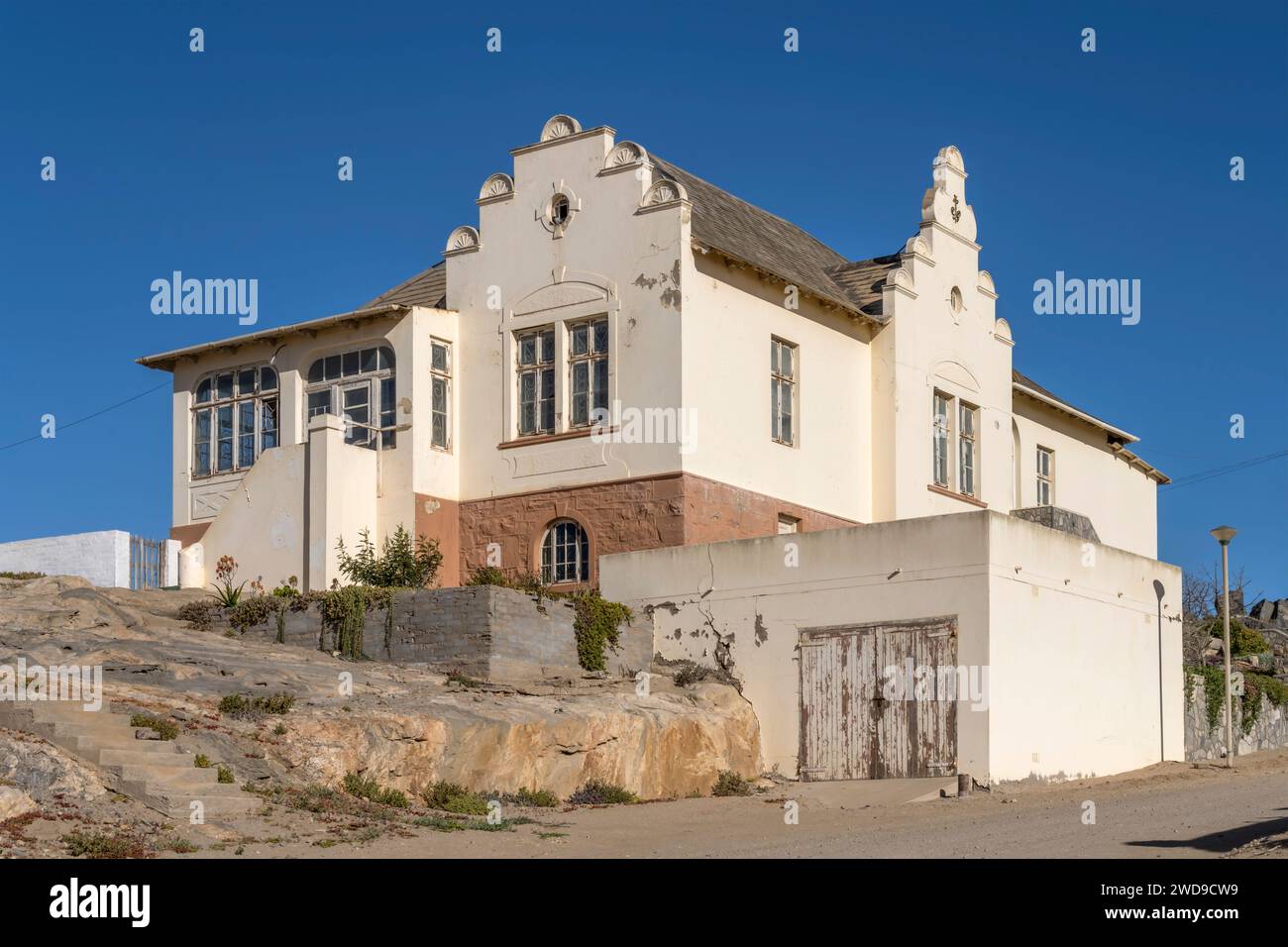 cityscape with picturesque old decorated building at historical town ...
