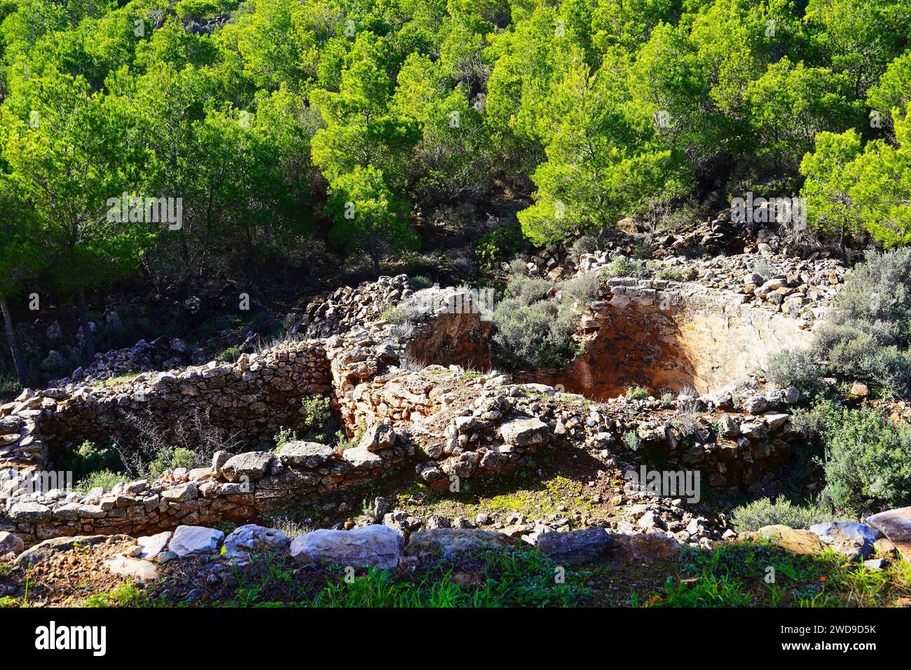 An ore enrichment cistern in the ancient Greek silver mine, workshop ...