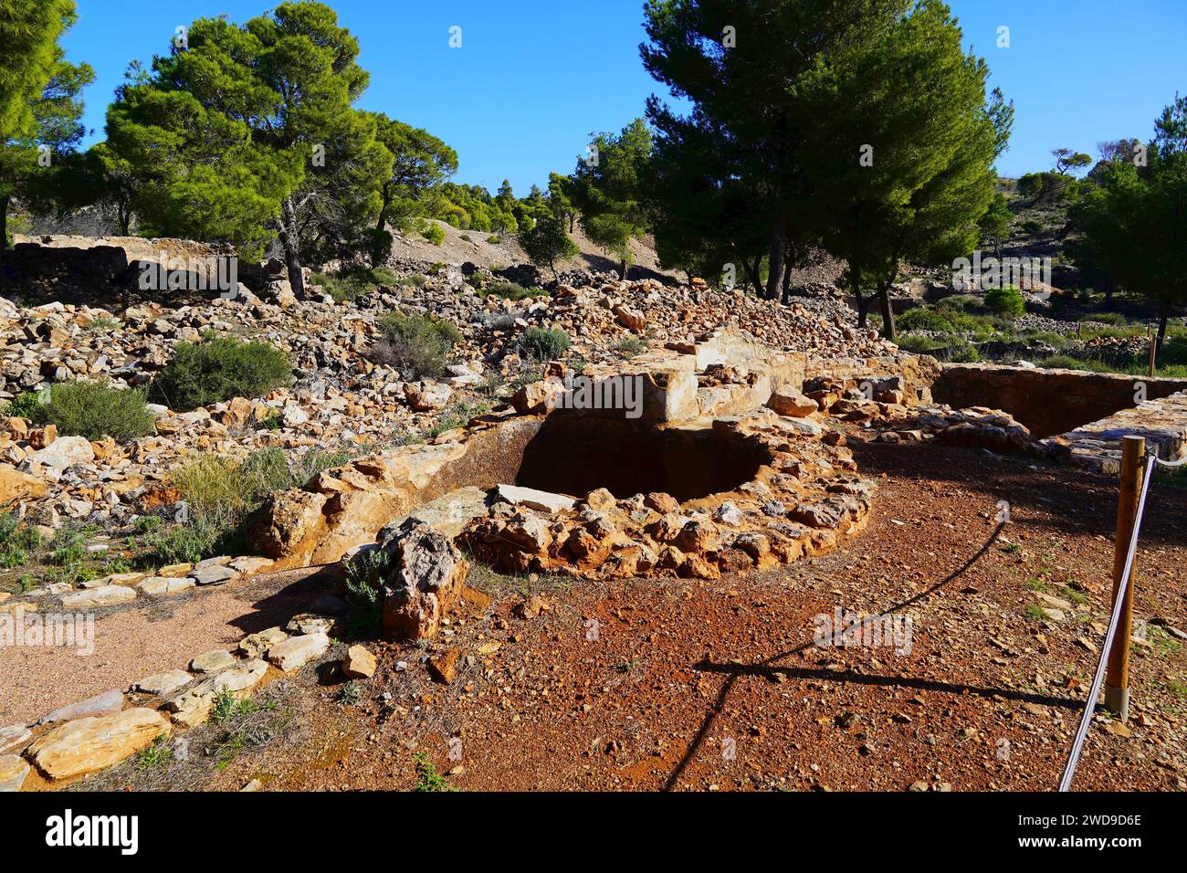 An ore enrichment cistern in the ancient Greek silver mine, workshop ...