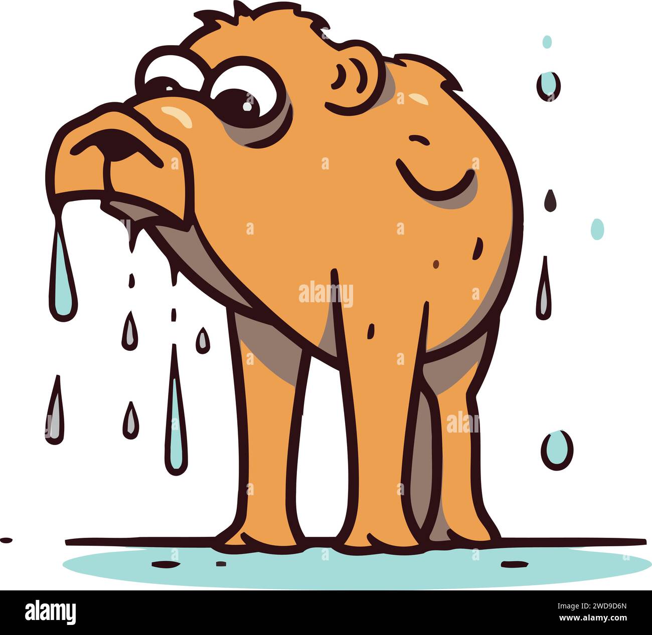 Cartoon sad bear Stock Vector Images - Alamy