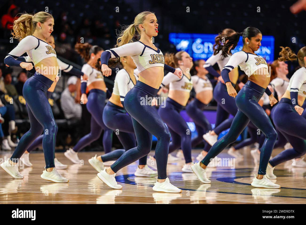 Atlanta, Georgia. 18th Jan, 2024. Georgia Tech's dance team, Goldrush ...