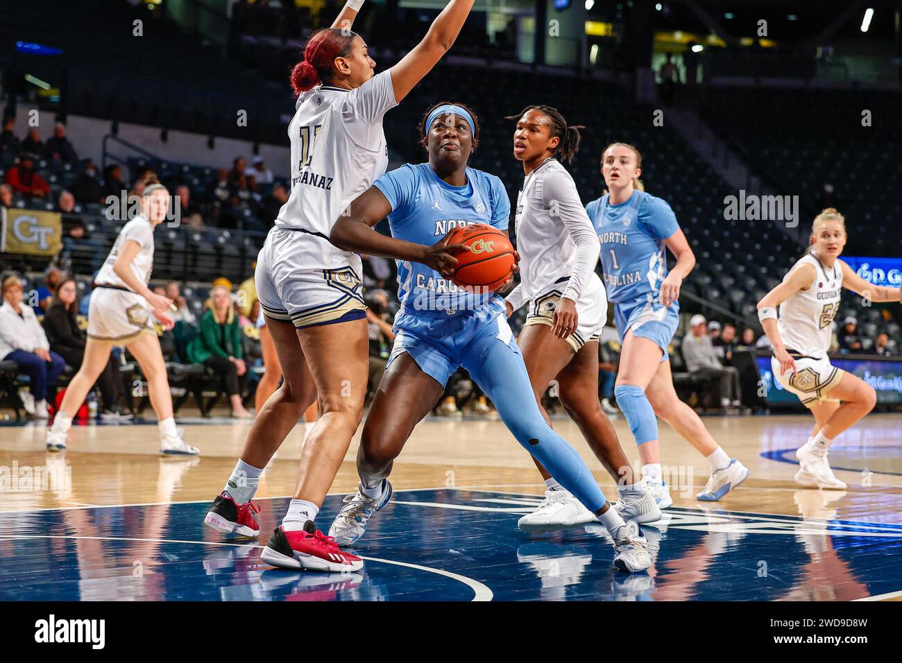 Atlanta, Georgia. 18th Jan, 2024. North Carolina's Maria Gakdeng (5 ...