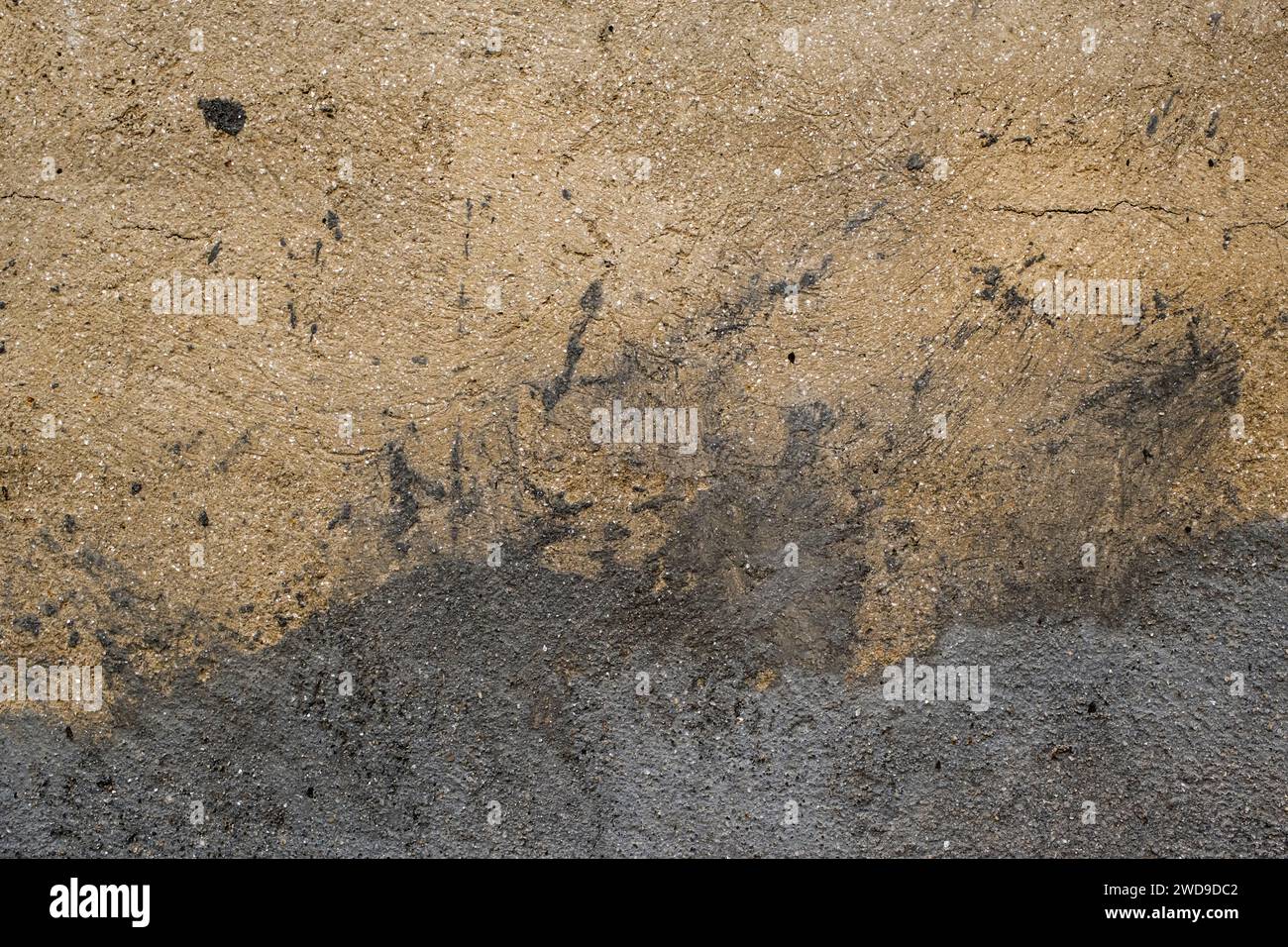 Detail of cement render plaster coating texture on old wall, grunge ...