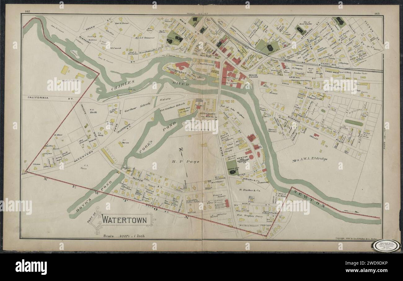 Watertown map hi-res stock photography and images - Alamy