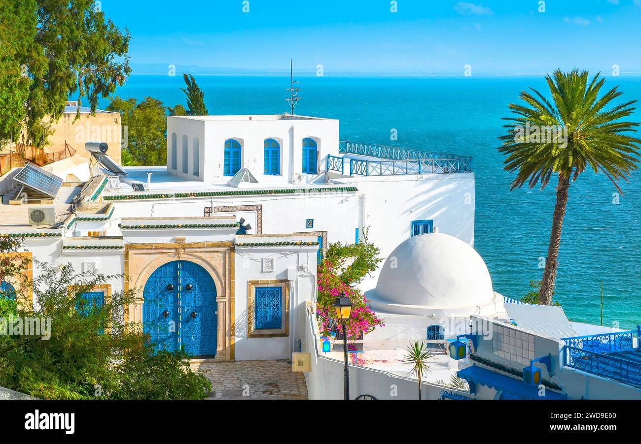 Sidi Bou Said, a famous village with traditional white and blue ...