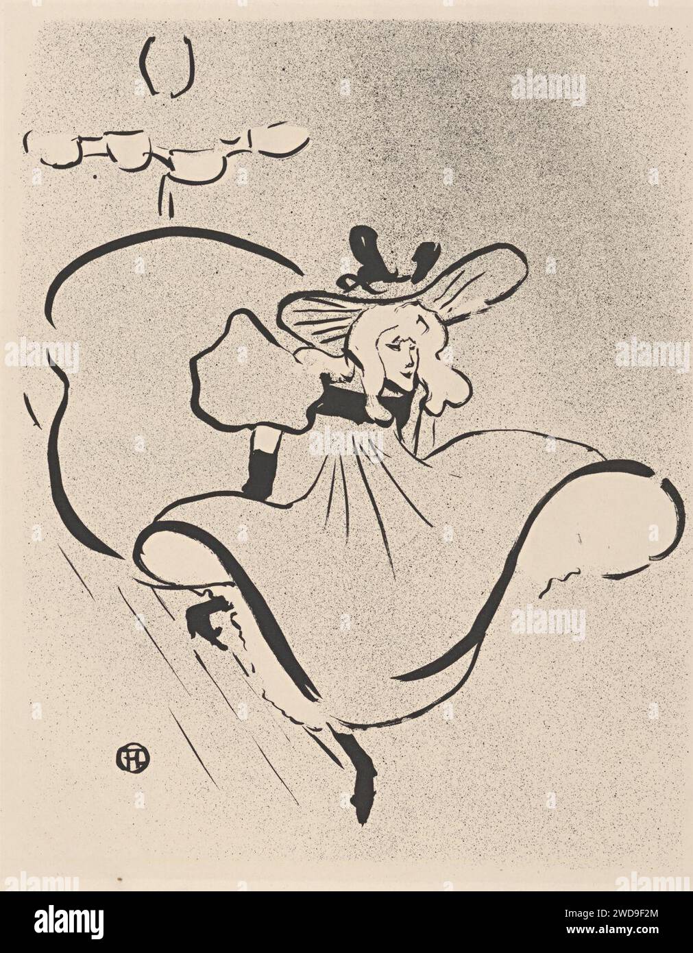 1893 lithograph by de Toulouse-Lautrec - Jeanne Avril Stock Photo - Alamy