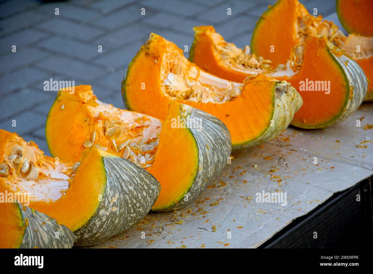 Fresh pumpkin cut open hi-res stock photography and images - Alamy
