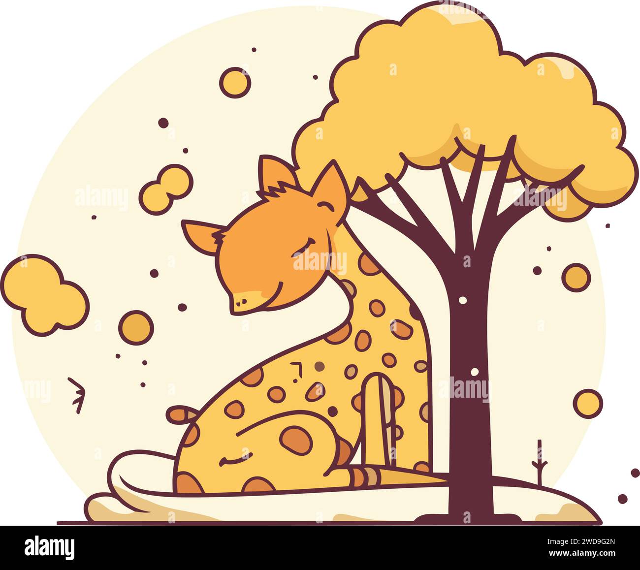 Sleeping under tree Cut Out Stock Images & Pictures - Alamy
