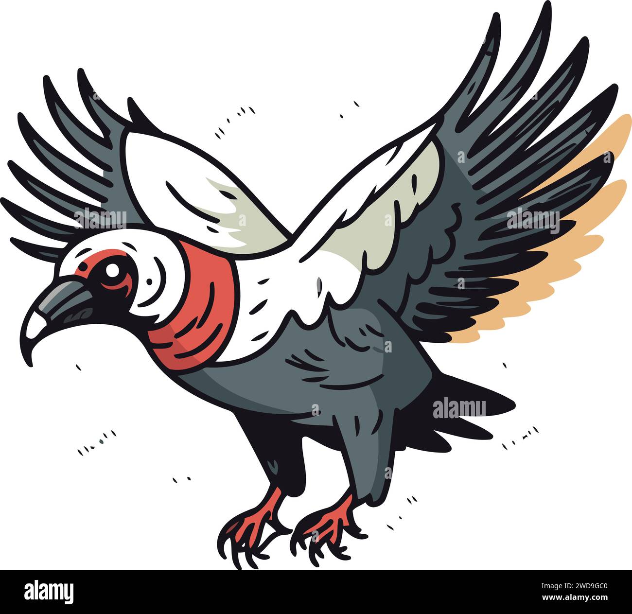 Drawing vulture vector vectors hi-res stock photography and images - Alamy