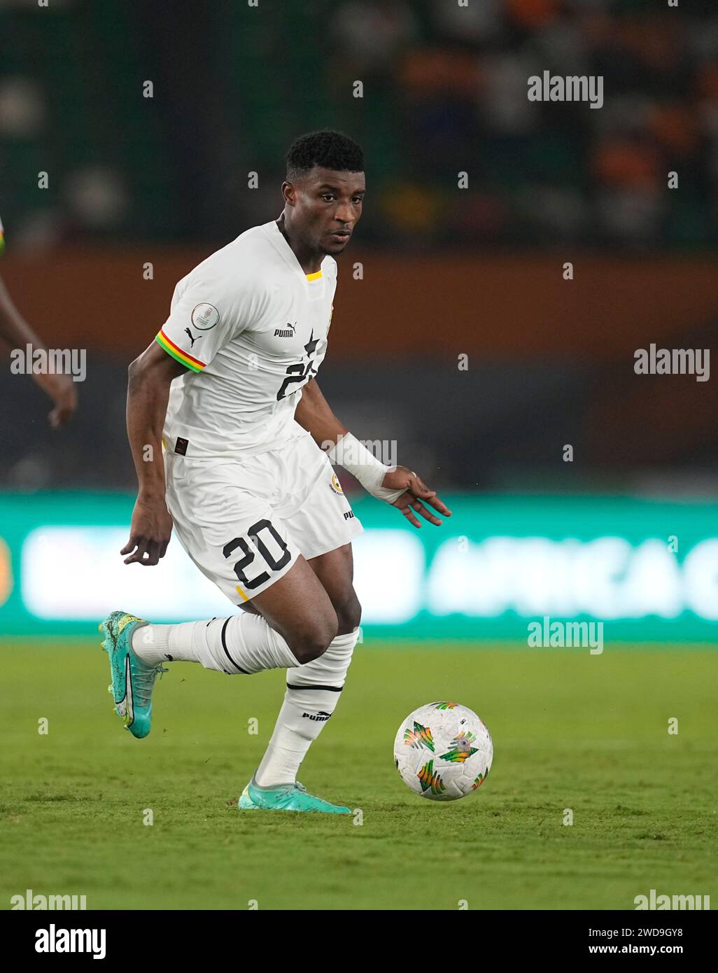 January 18 2024: Mohamed Kudus (Ghana) looks on during a African Cup of ...