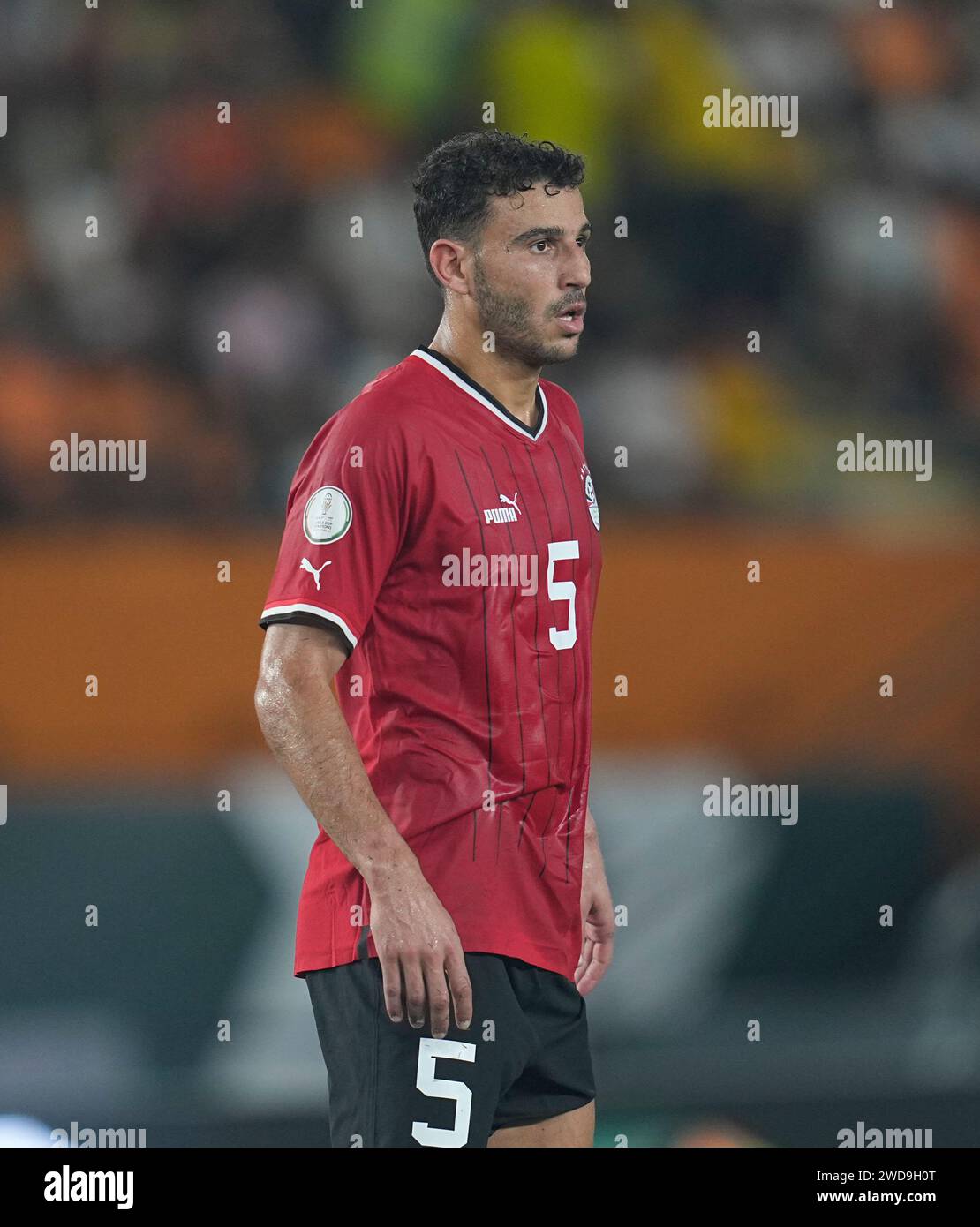 January 18 2024: Hamdy Fathy Abdelhalim Abdel Fattah (Egypt) looks on during a African Cup of ...