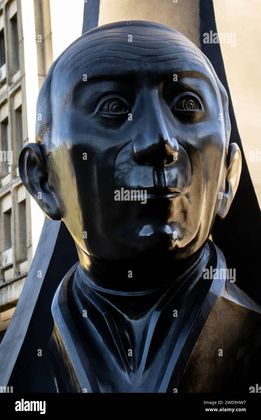 MEDELLIN, COLOMBIA - JANUARY, 2024: Monument to the memory of Guillermo ...