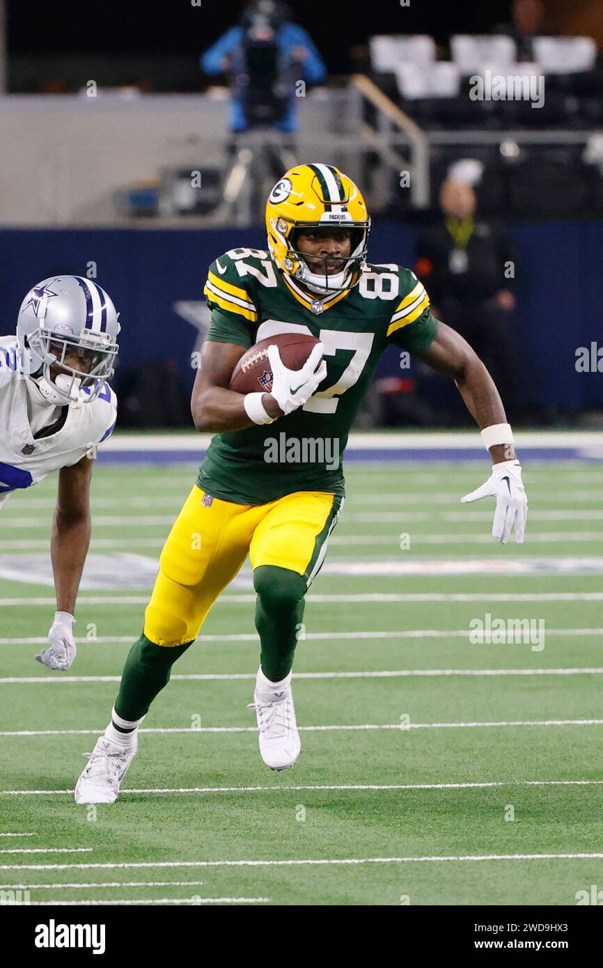 Green Bay Packers wide receiver Romeo Doubs (87) runs after a reception ...