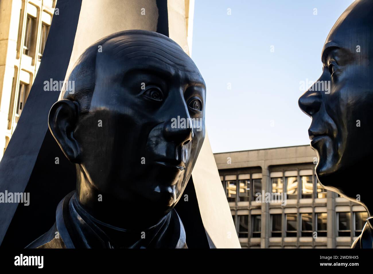 MEDELLIN, COLOMBIA - JANUARY, 2024: Monument to the memory of Guillermo ...