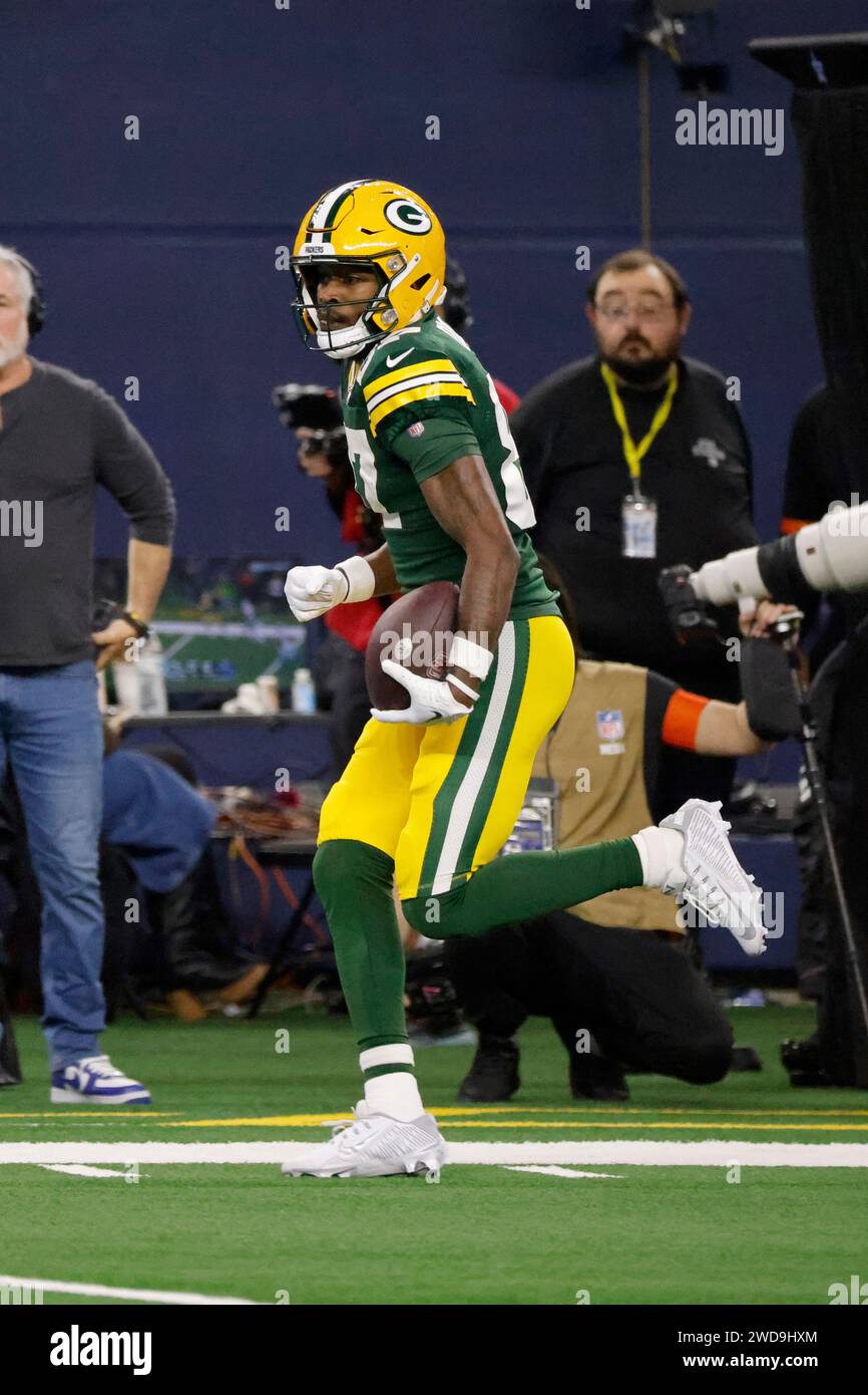 Green Bay Packers wide receiver Romeo Doubs (87) runs after a reception ...