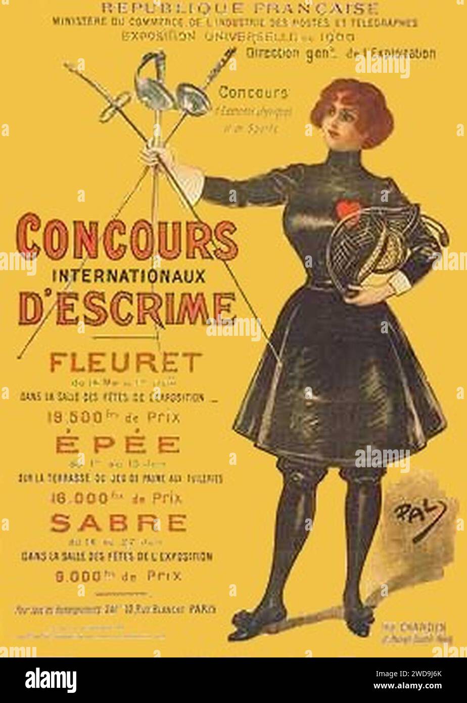 1900 Olympic Games Official Postcard Paris Stock Photo - Alamy