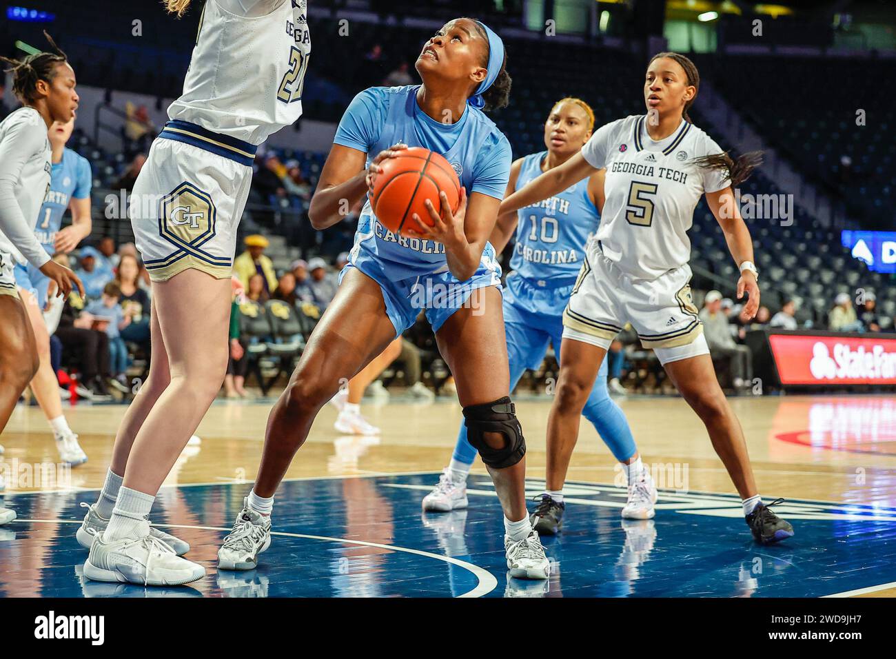 Atlanta, Georgia. 18th Jan, 2024. North Carolina's Anya Poole (31) in ...