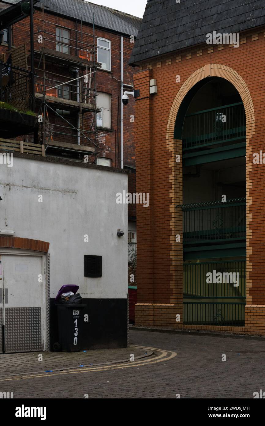 Dilapidated, run-down buildings in Pontypool Town Centre, Wales Stock ...