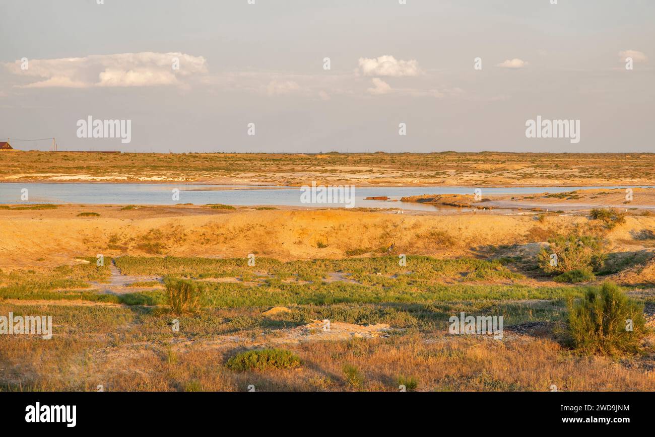 Parched Aral Sea in Aral (Aralsk). Kazakhstan Stock Photo - Alamy