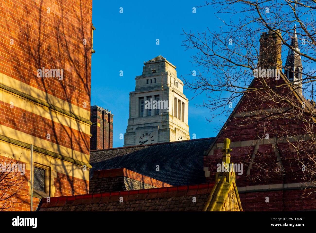 Clock tower on Parkinson Building Leeds University West Yorkshire ...
