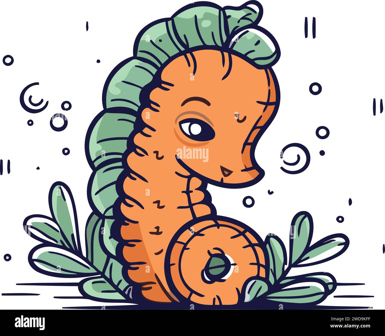 Seaweed line drawing hi-res stock photography and images - Alamy
