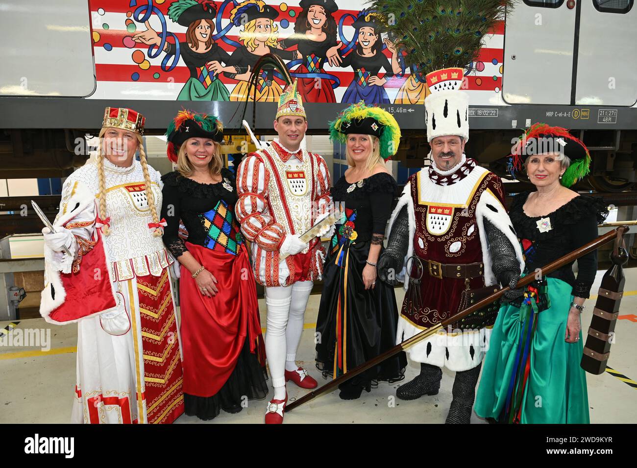 Das Kölner Karneval Dreigestirn für die Karnevalsession 2024. l-r ...