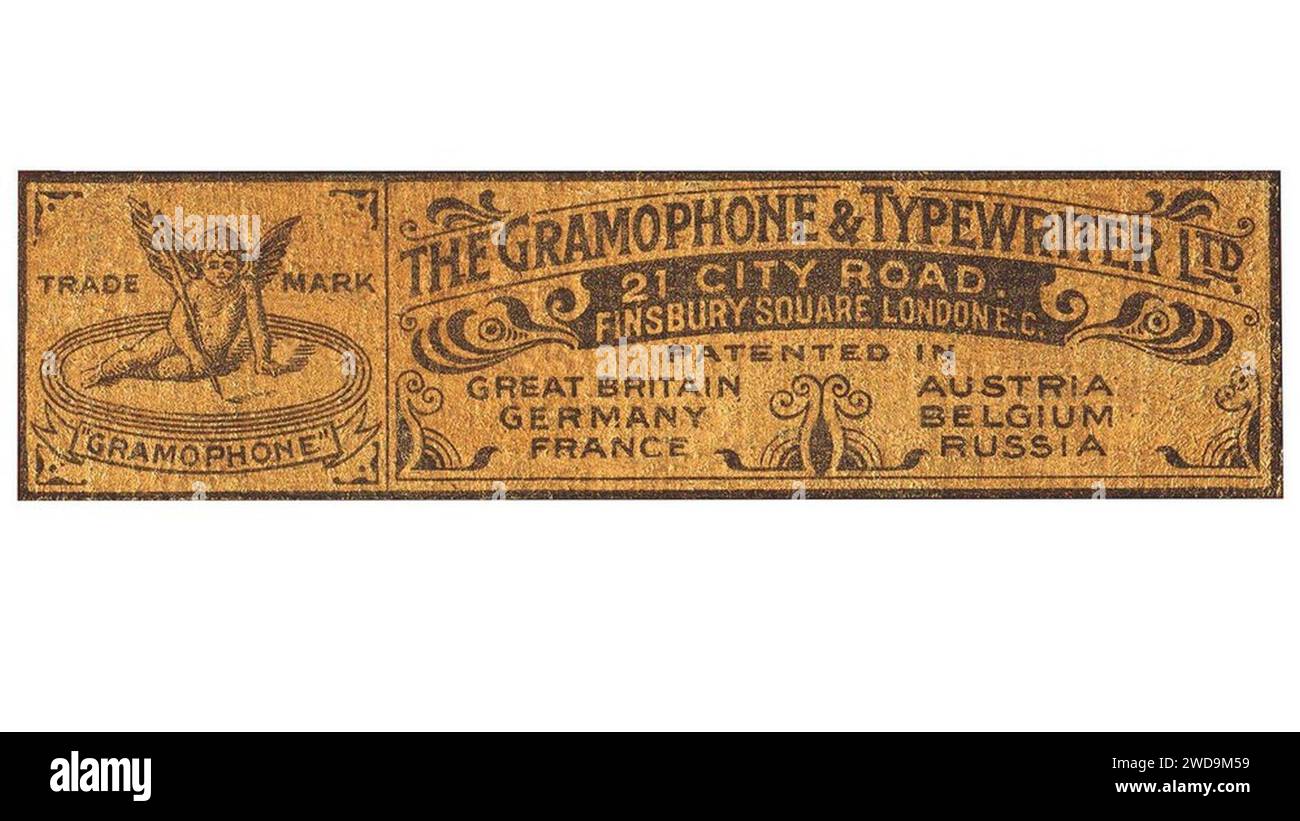 1904 circa The Gramophone & Typewriter Ltd., Decall with Trade Mark, 21 ...