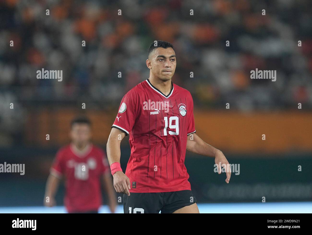January 18 2024: Mostafa Mohamed Mohamed Ahmed Abdalla (Egypt) looks on ...