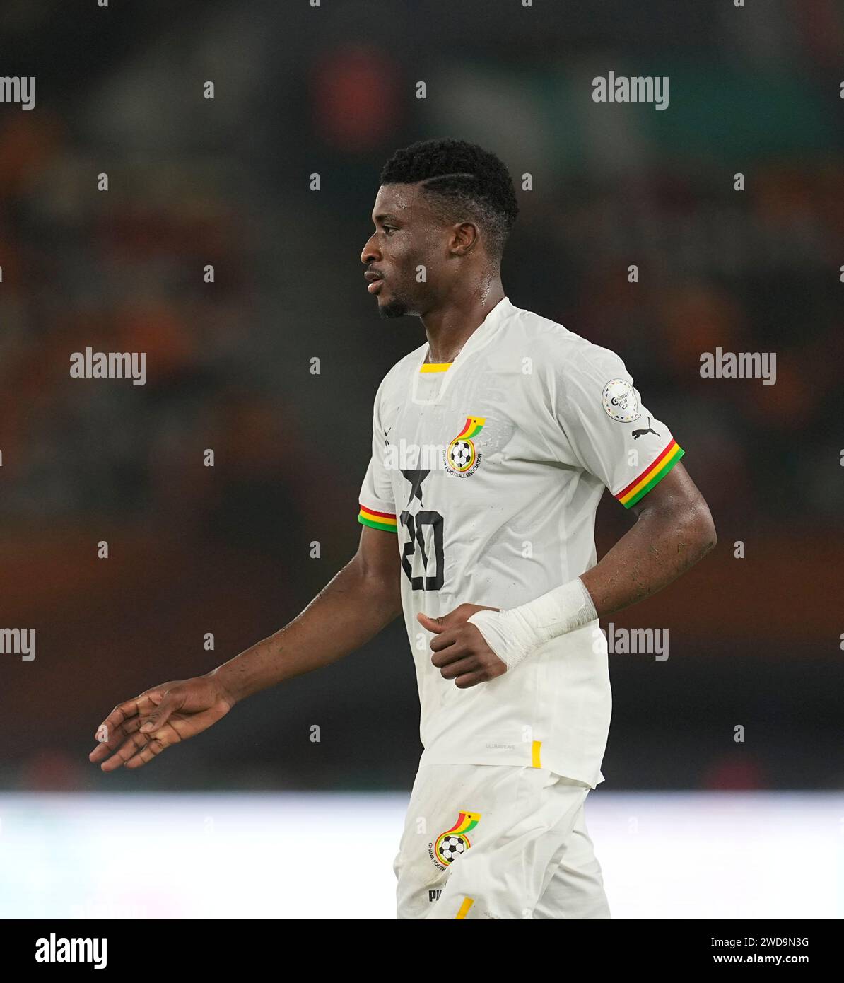January 18 2024: Mohamed Kudus (Ghana) looks on during a African Cup of ...