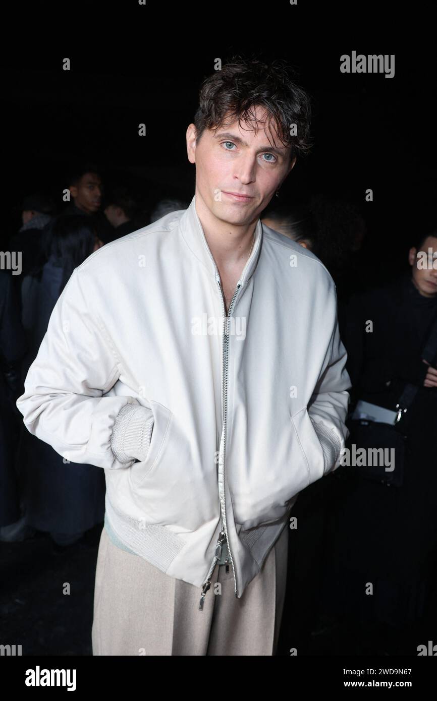 Raphael Quenard attends Dior fashion show during the Paris Menswear ...