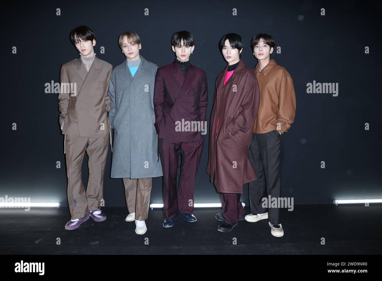 Soobin, HueningKai, Yeonjun, Beomgyu, Taehyun of South Korean boy band TOMORROW X TOGETHER ...