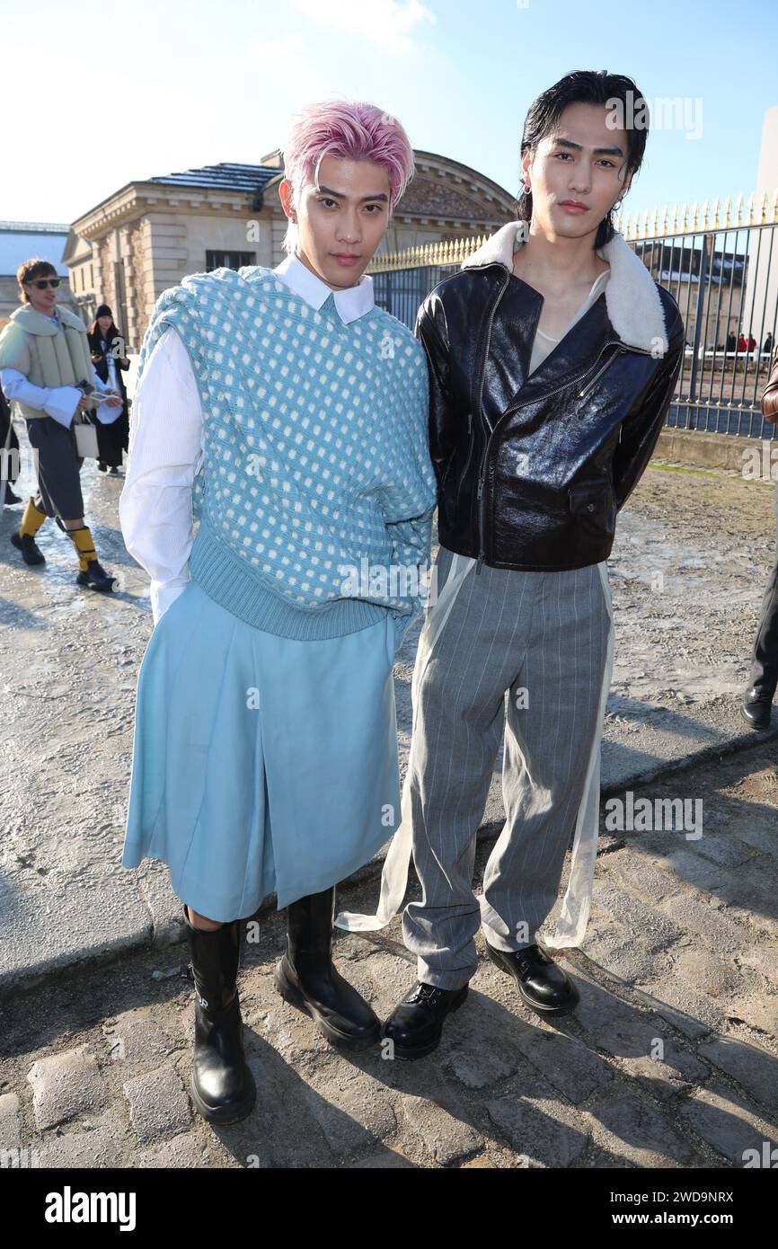 Yamato Inoue and Shuzo Ohira attends Dior fashion show during the Paris ...