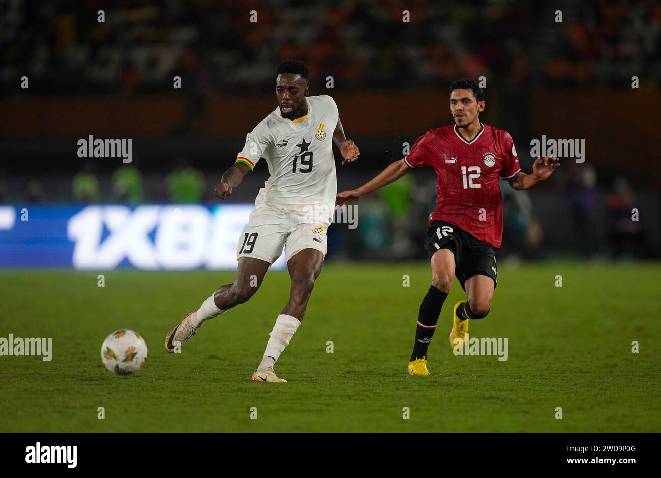 January 18 2024: Inaki Williams Arthuer (Ghana) controls the ball ...
