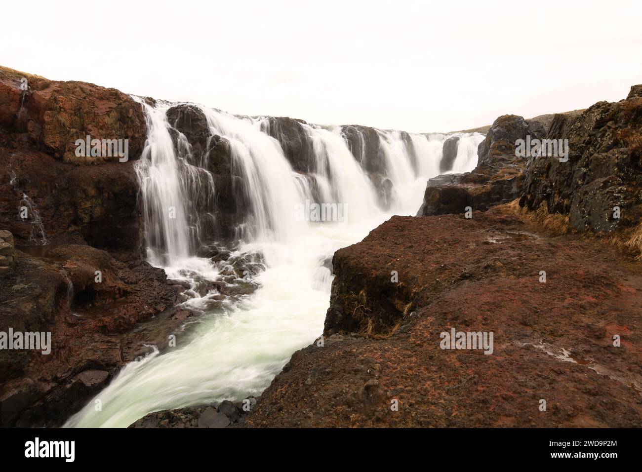Kolugljúfur is a very pretty canyon located in the north of Iceland and ...