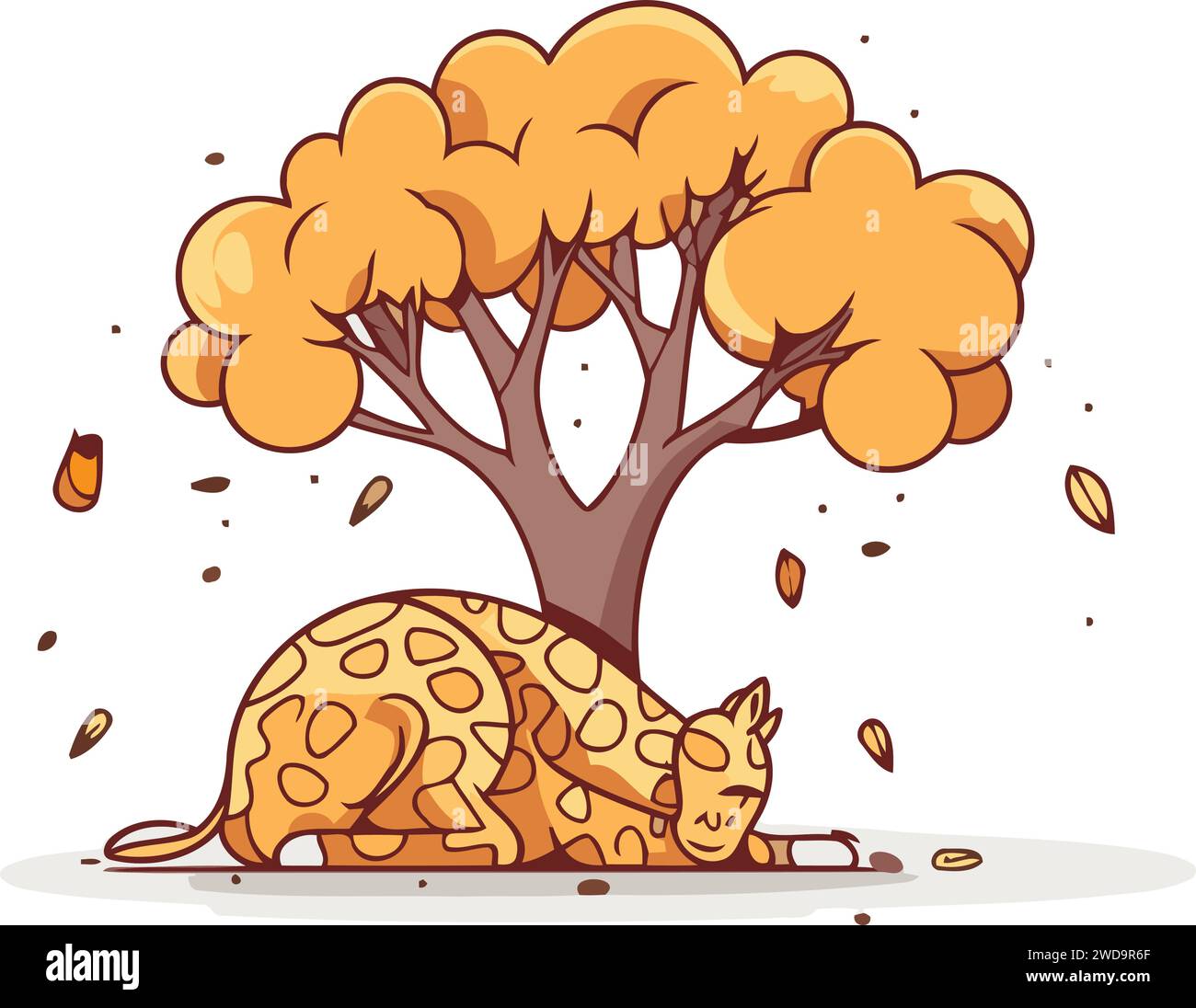 Sleeping under tree Cut Out Stock Images & Pictures - Alamy