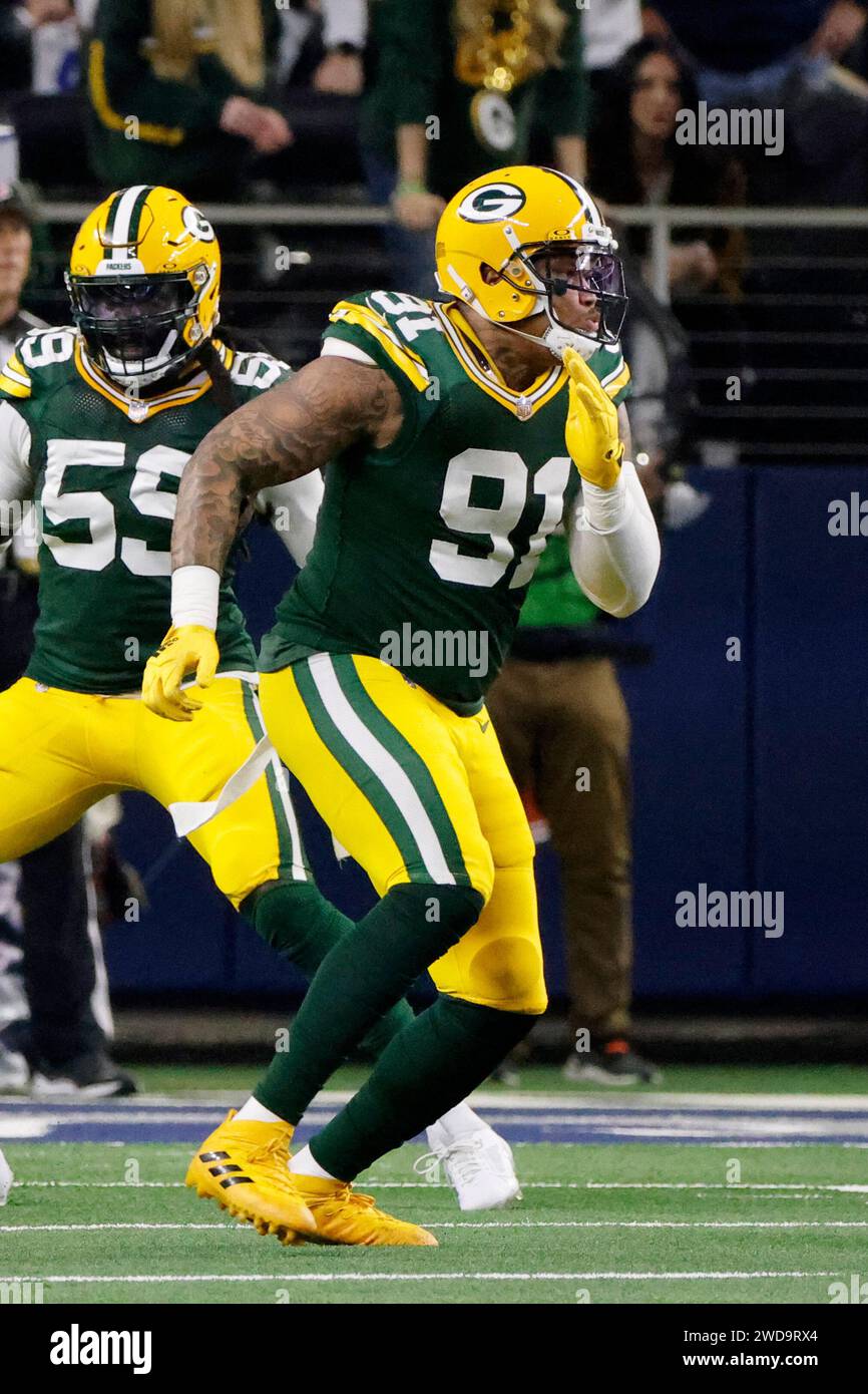 Green Bay Packers linebacker Preston Smith (91) defends during an NFL ...