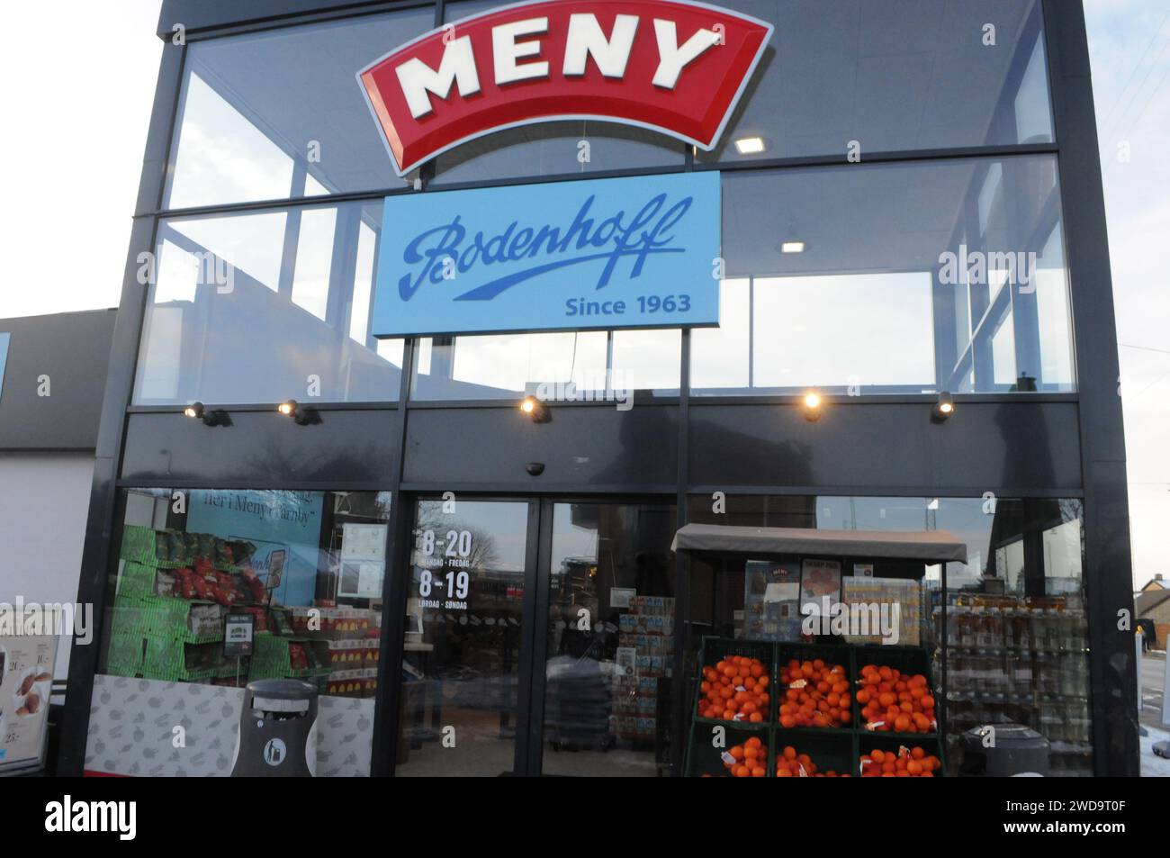Copenhagen, Denmark /19 January 2024/. Meny grocery store in danish ...