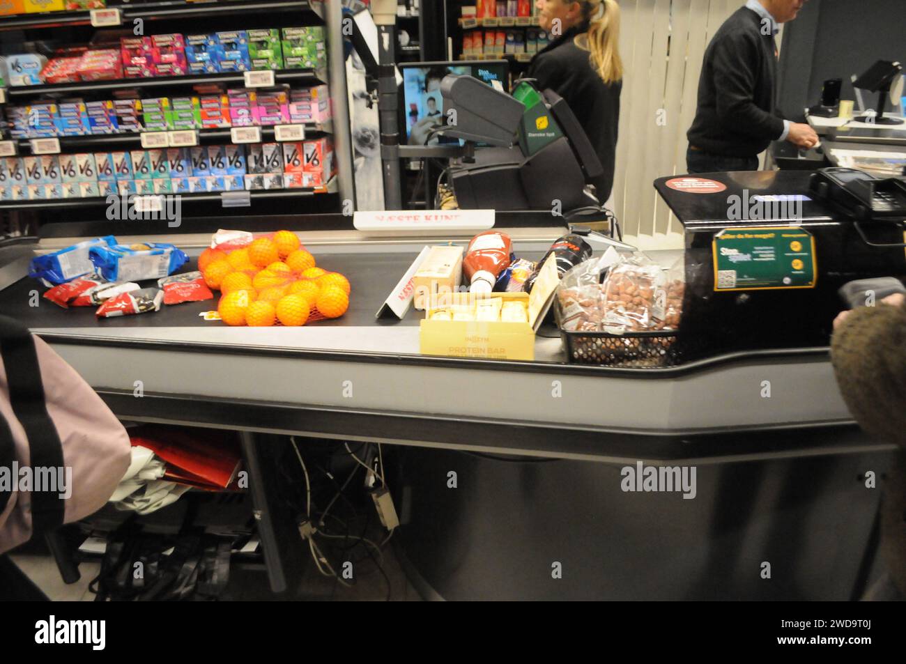 Copenhagen, Denmark /19 January 2024/. Meny grocery store in danish ...