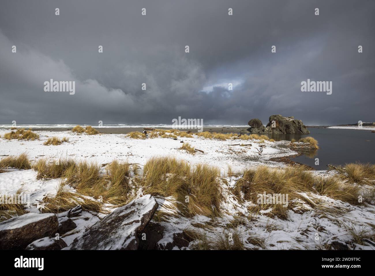 Turtle rock beach covered in snow after a rare winter storm brought ... Turtle rock beach covered in snow after a rare winter storm brought ...