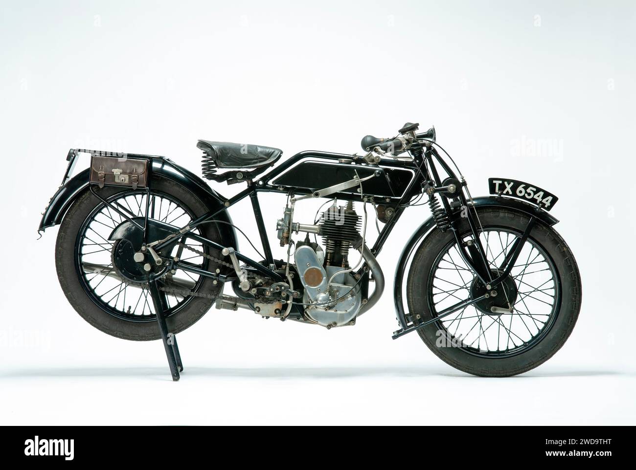 1929 Sunbeam 500cc 'Longstroke' vintage motorcycle. Studio image on ...