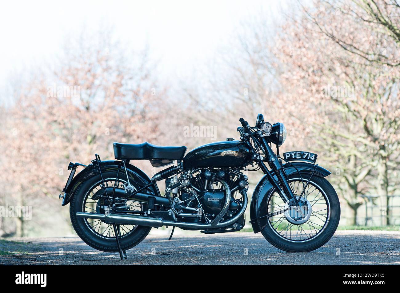 1955 Vincent Black Shadow Series C vintage motorcycle Stock Photo - Alamy