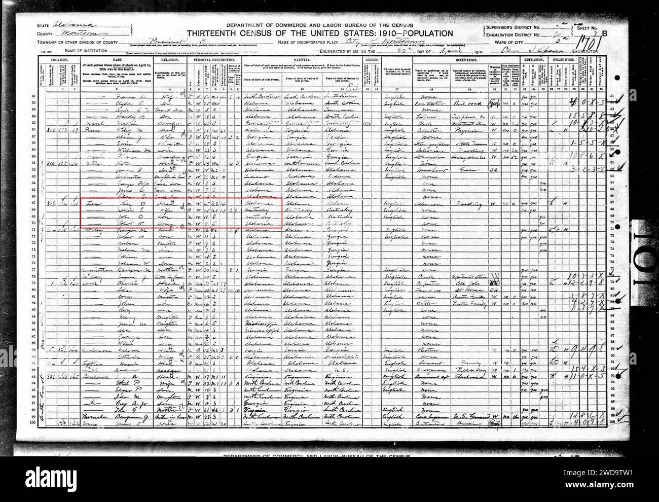 1910 census hi-res stock photography and images - Alamy