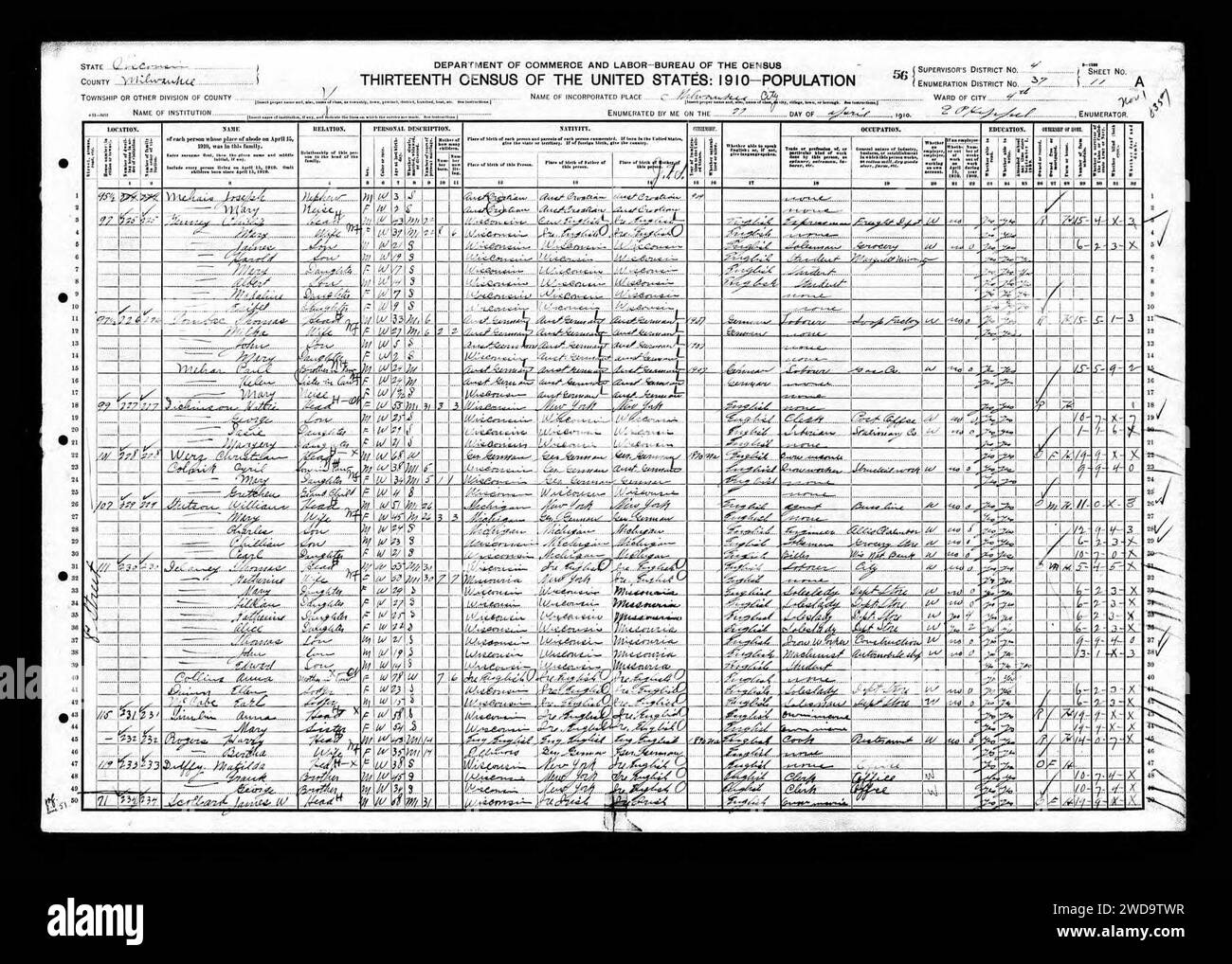 1910 census hi-res stock photography and images - Alamy
