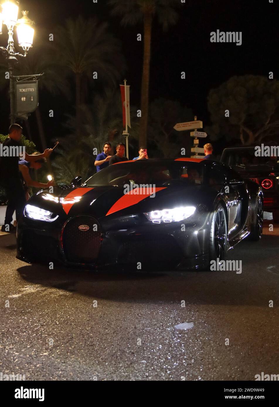 Bugatti Chrion Supersport 300+ driving along a street in Monte Carlo ...