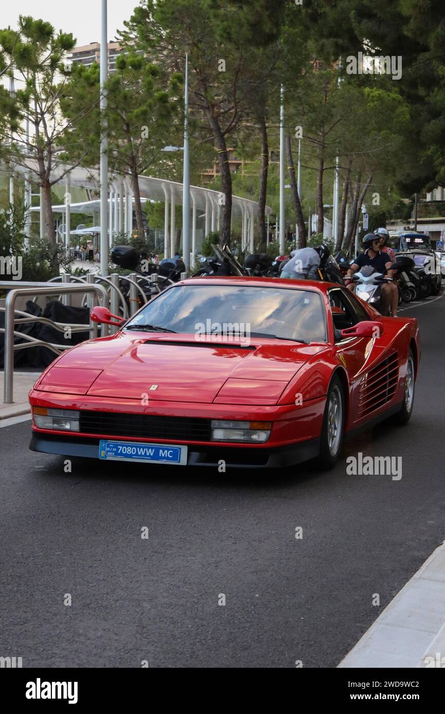 Ferrari Testarossa driving in Monte Carlo Stock Photo - Alamy